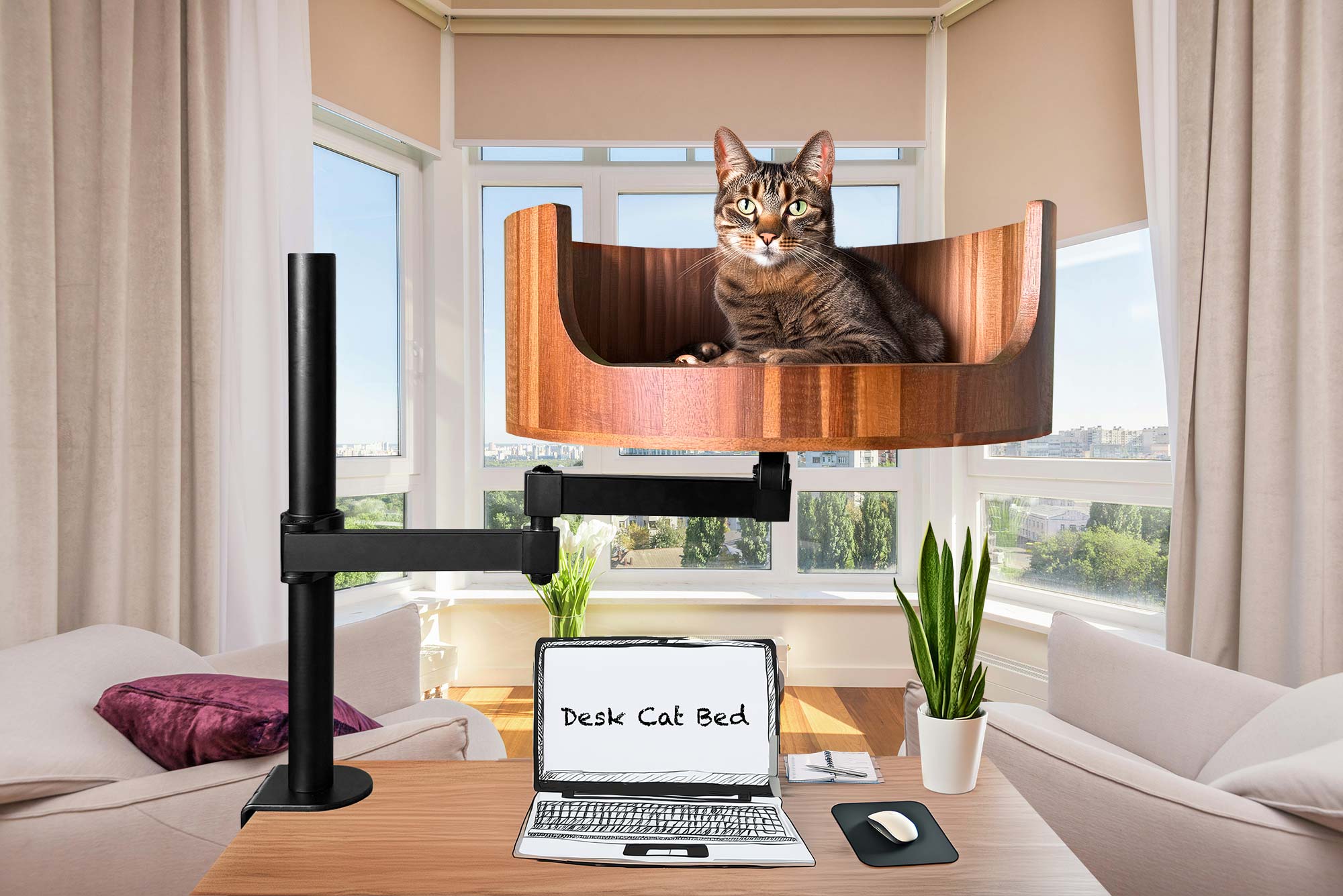 2 in 1 Cat Bed: The Ultimate Comfort for Your Feline Friend – Desk Cat Nest