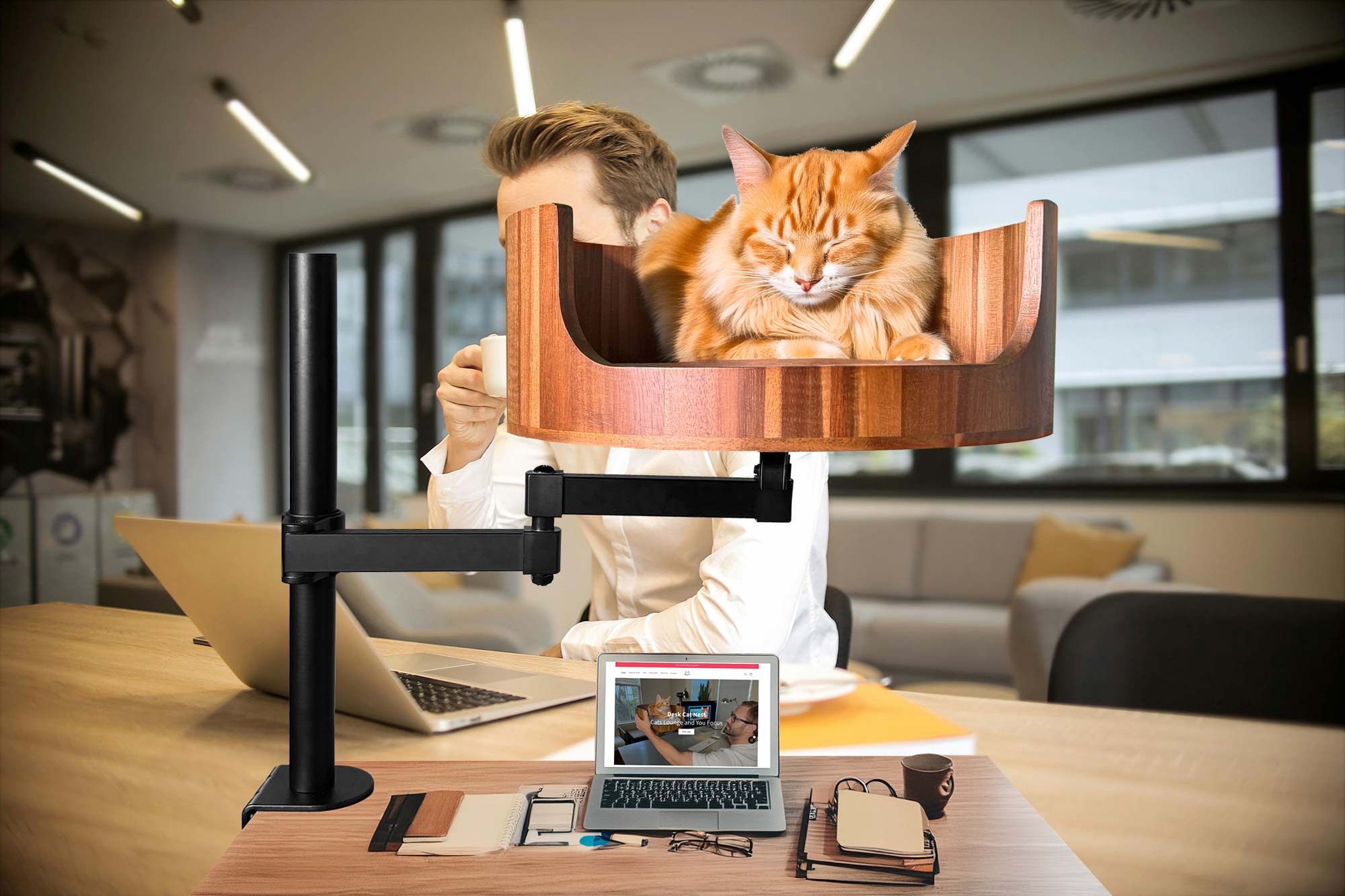 Cat Bed Attachment: The Perfect Cozy Solution for Pets – Desk Cat Nest