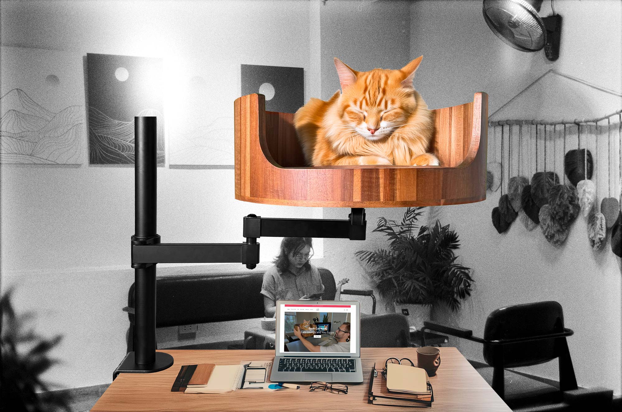 Cat Desk: The Purrfect Workspace for Feline Lovers – Desk Cat Nest