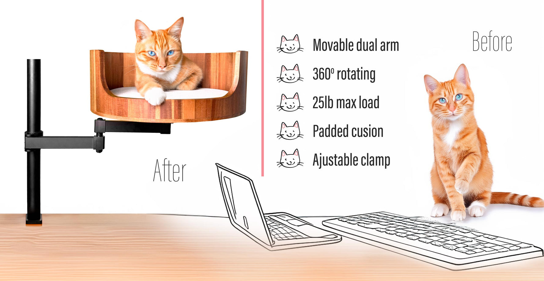 Desk Cat Nest - Best Desktop Cat Bed